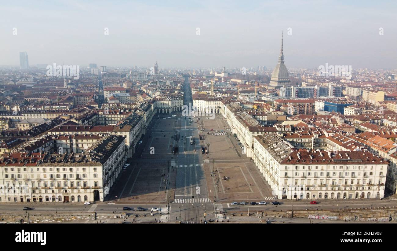 An aerial view of the Turin skyline Stock Photo - Alamy