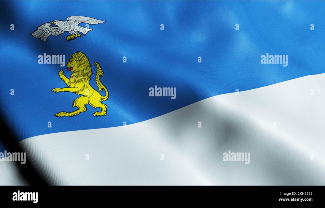 3D Illustration of a waving Russia city flag of Belgorod Stock Photo ...