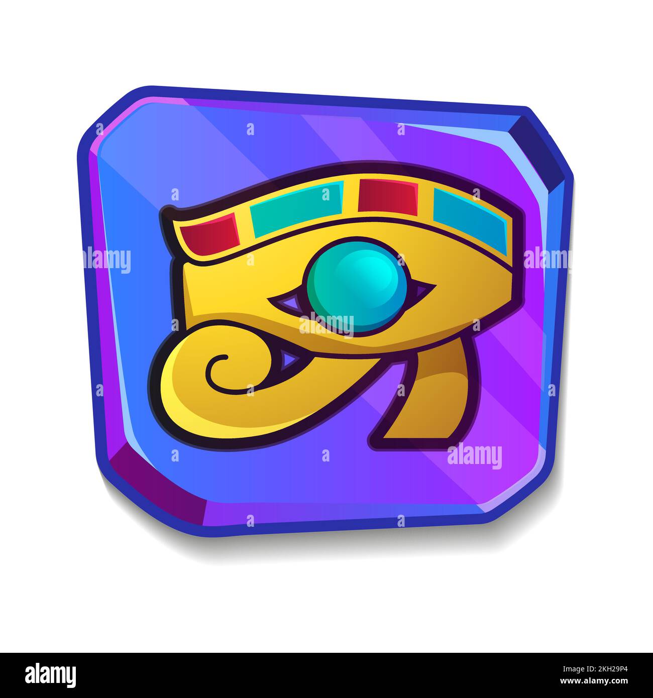 Cartoon Stone Board With Eye Of Horus Blank Clay Tablet Plate With Culture Religious Symbol Or