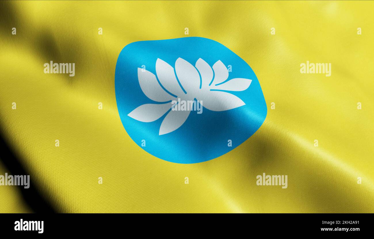 Federal subjects of Russia flag of Kalmykia Stock Photo - Alamy