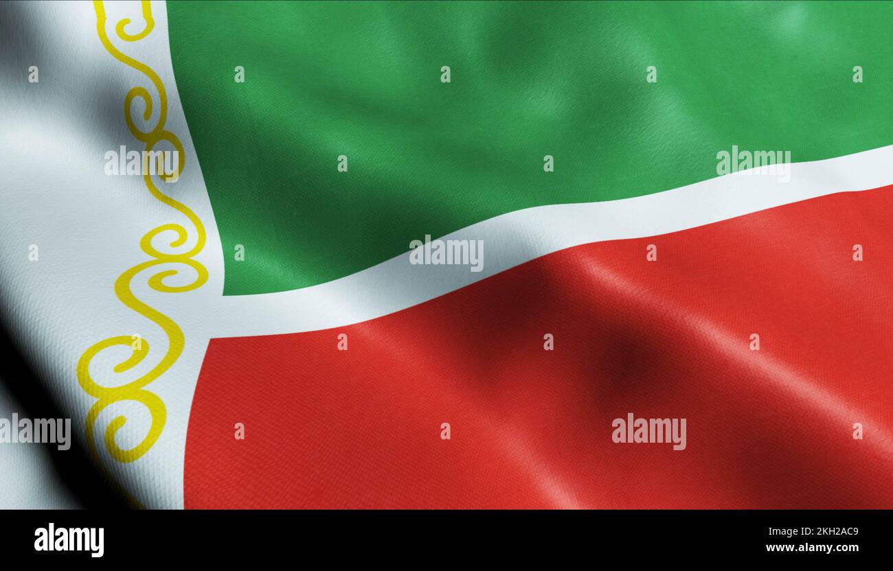 Federal subjects of Russia flag of Chechnya Stock Photo - Alamy