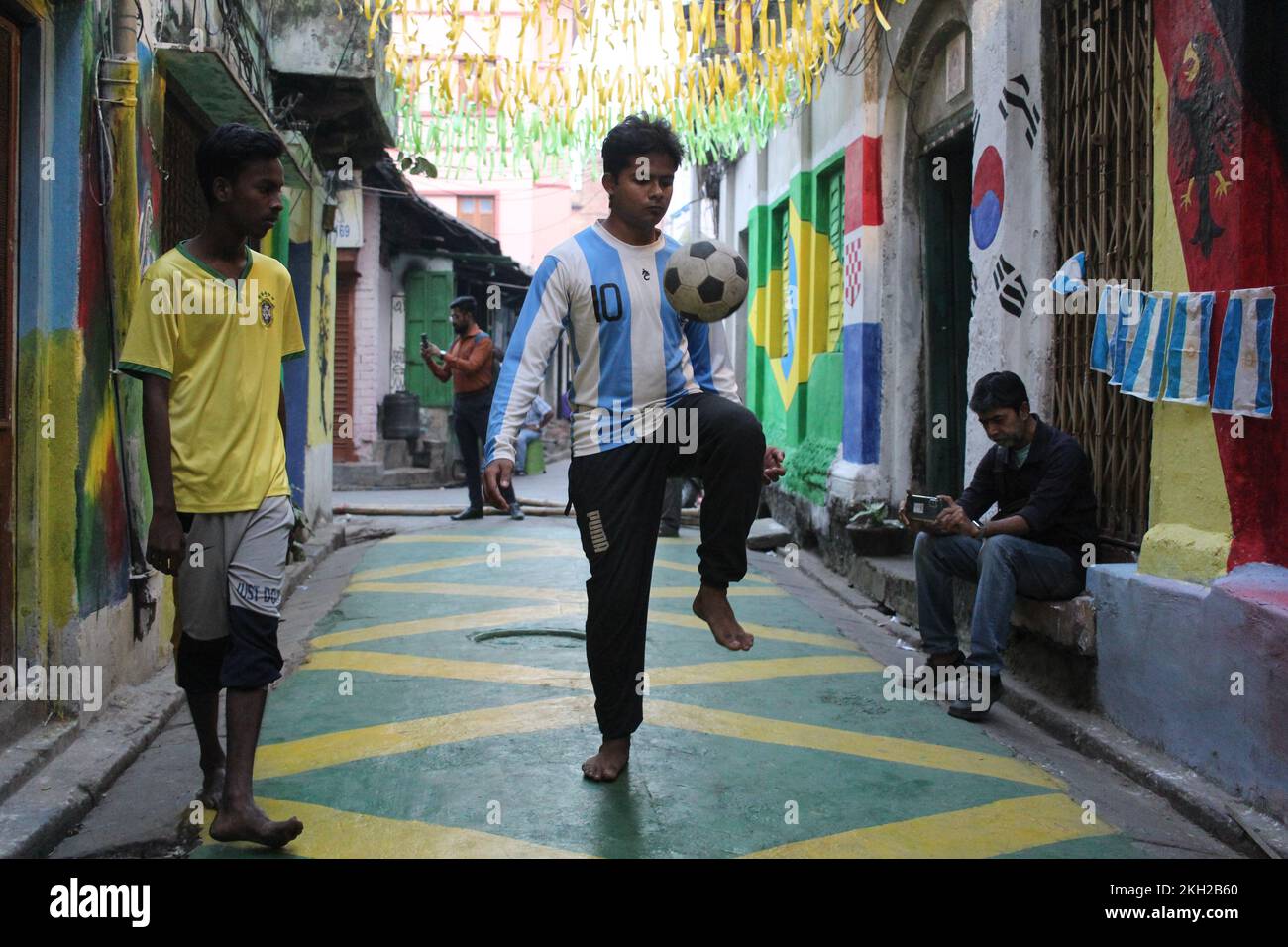 City lanes in Kolkata are decked up in different colours to celebrate ...