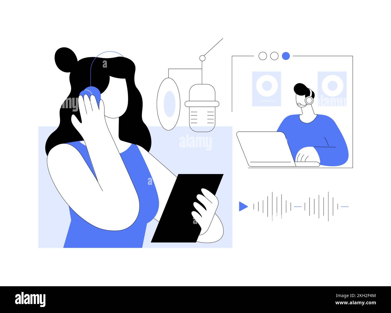 Voice over services abstract concept vector illustration Stock Vector ...