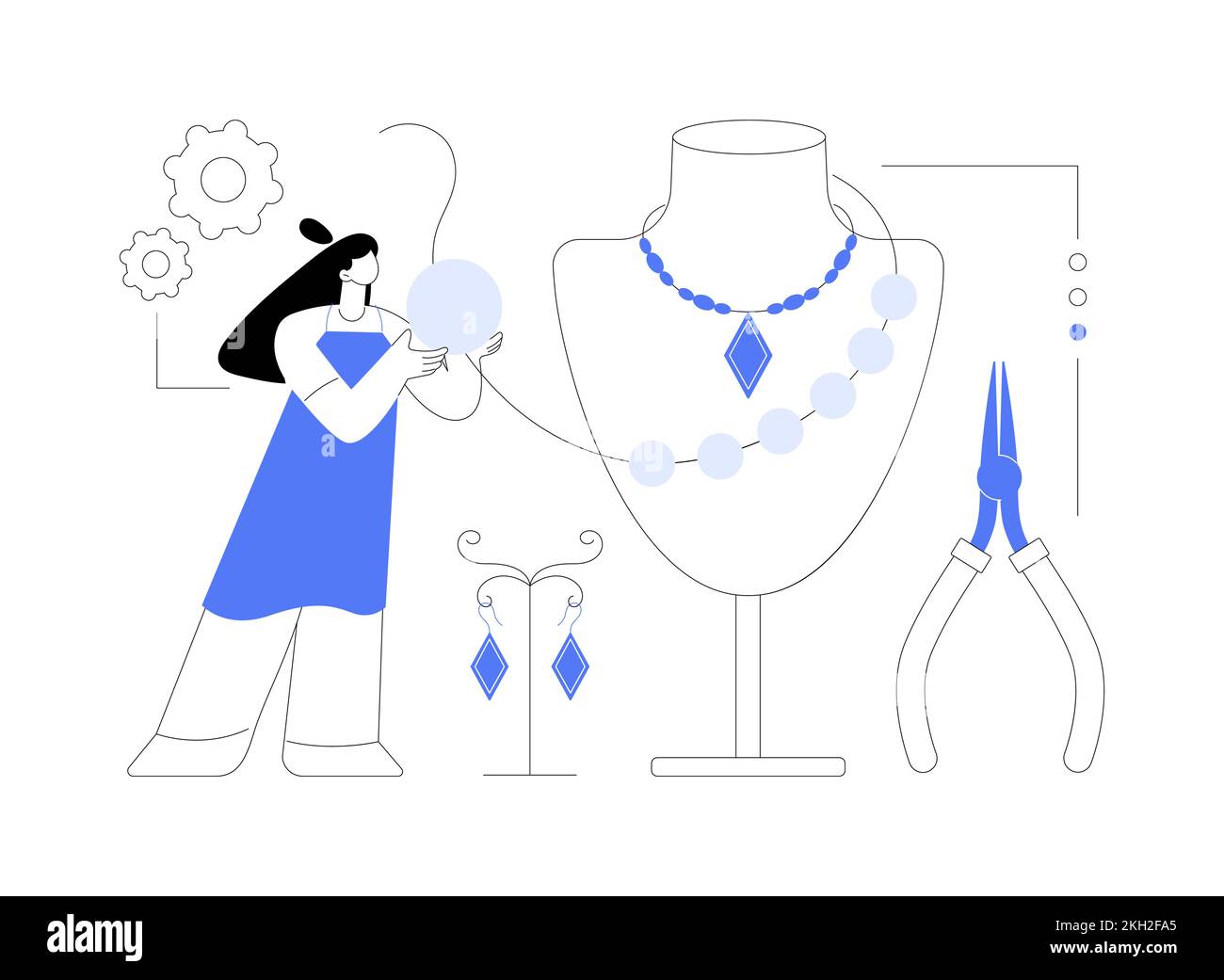 Handmade Jewelry abstract concept vector illustration Stock Vector ...