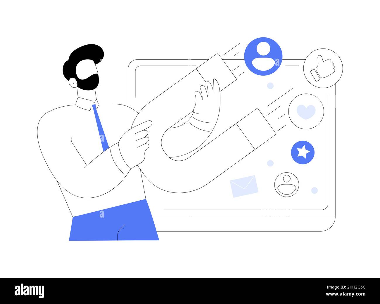 Engagement marketing abstract concept vector illustration Stock Vector ...