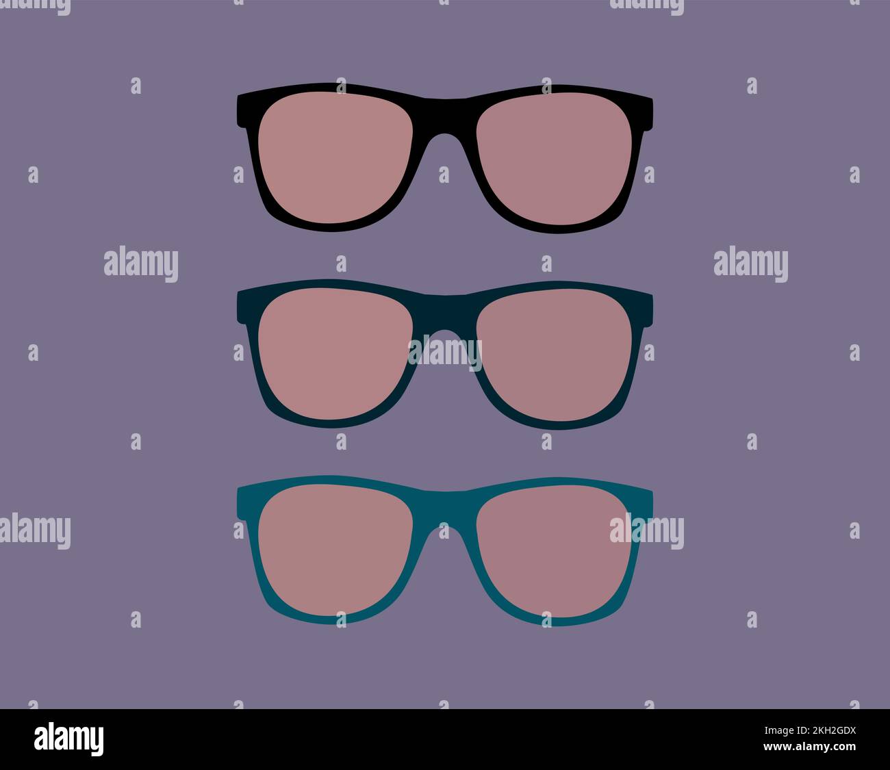 Realistic Vintage Sunglasses Isolated Vector Illustration Stock Vector ...