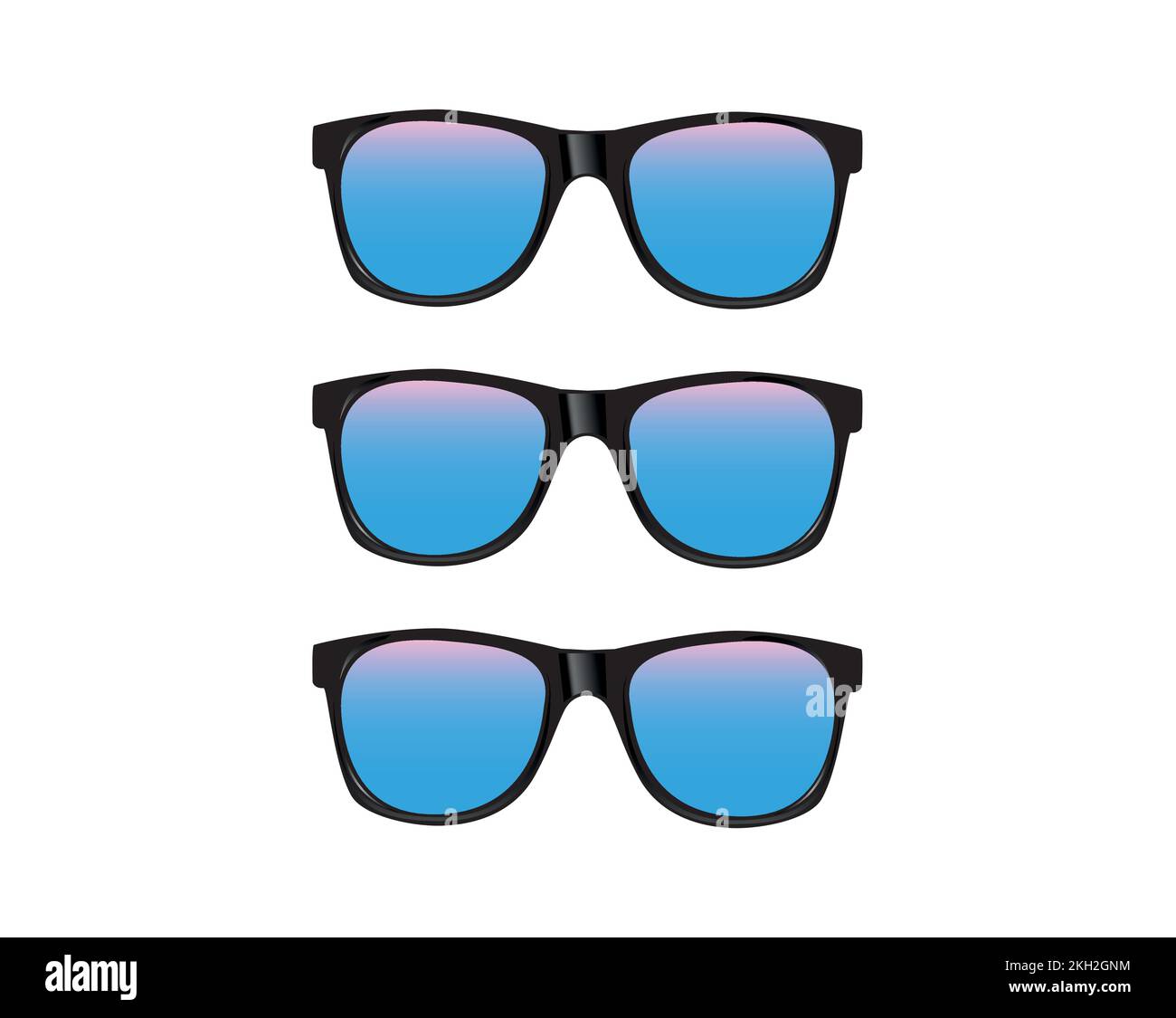 Realistic Vintage Sunglasses Isolated Vector Illustration Stock Vector ...