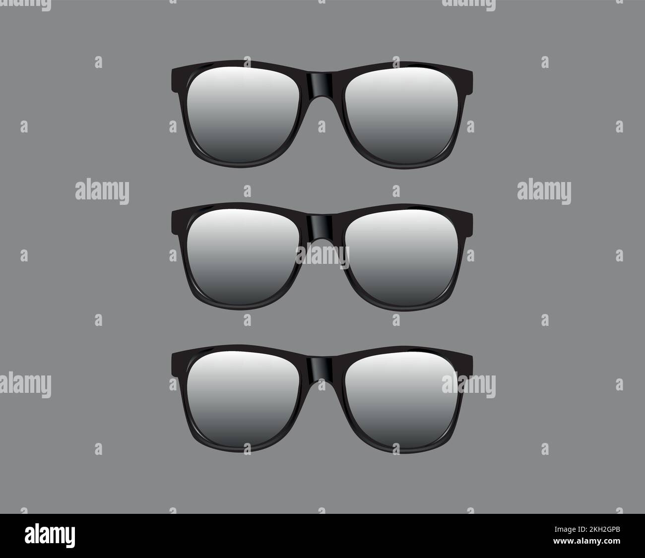 Realistic Vintage Sunglasses Isolated Vector Illustration Stock Vector ...