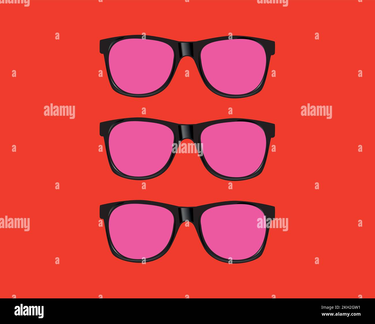 Realistic Vintage Sunglasses Isolated Vector Illustration Stock Vector ...