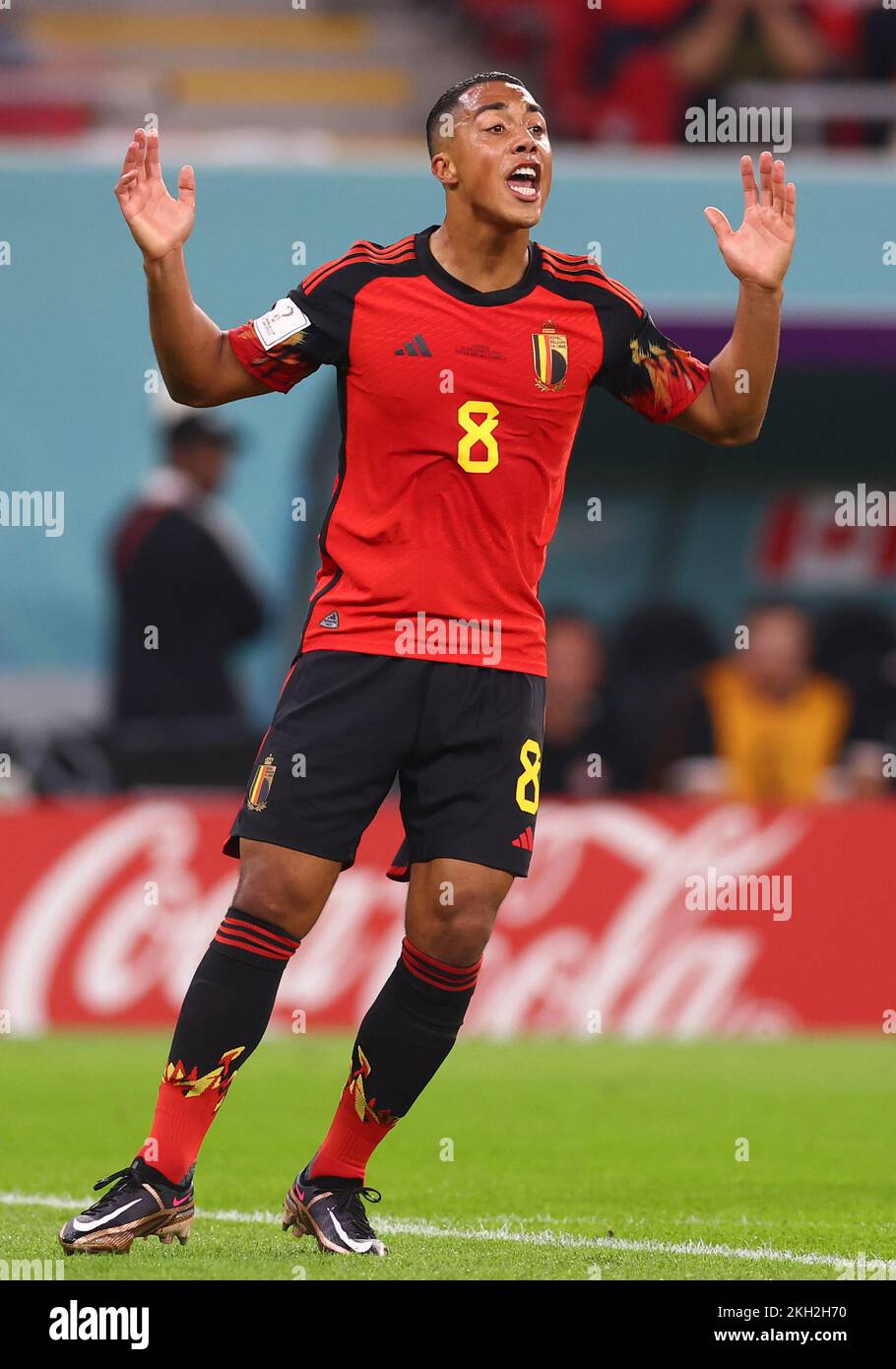 Al Rayyan, Qatar. 23rd Nov, 2022. Youri Tielemans of Belgium during the ...