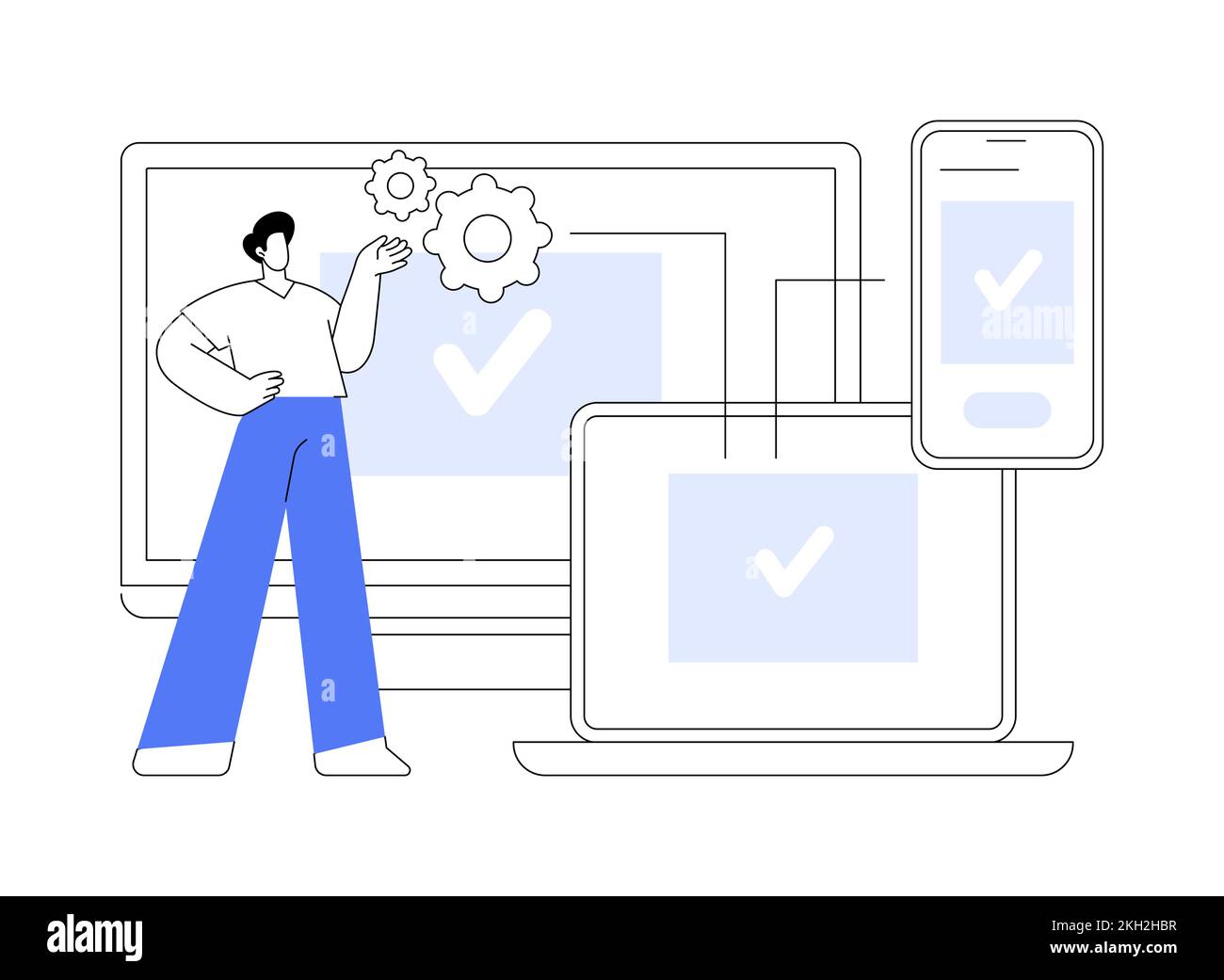 Cross-platform software abstract concept vector illustration Stock ...