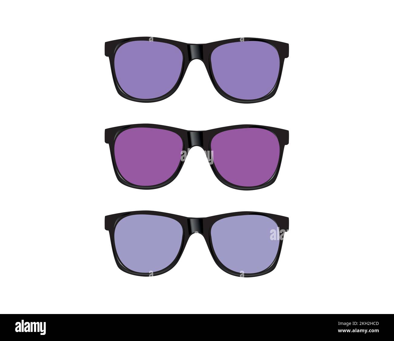 Realistic Vintage Sunglasses Isolated Vector Illustration Stock Vector ...