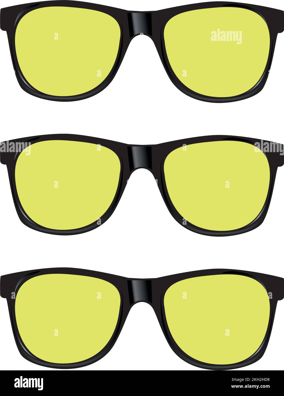 Realistic Vintage Sunglasses Isolated Vector Illustration Stock Vector ...