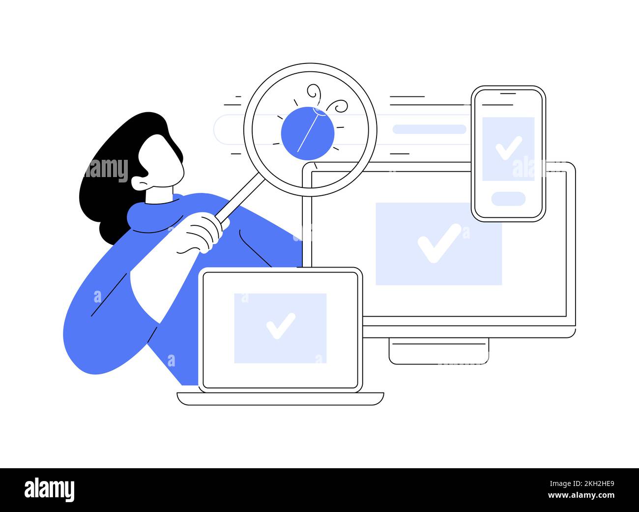 Cross Platform Testing Abstract Concept Vector Illustration Stock