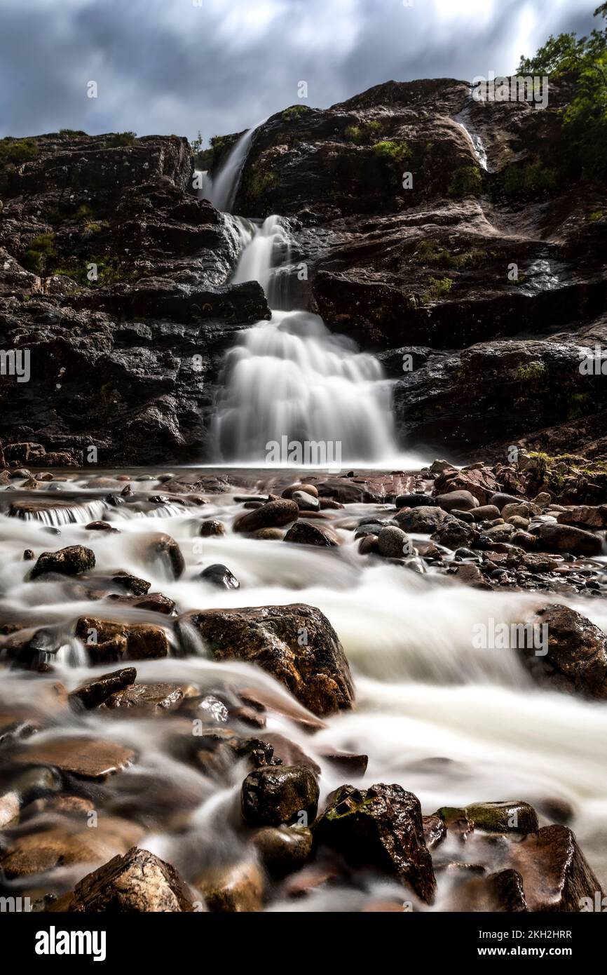 A beautiful waterfall on the rocks Stock Photo - Alamy