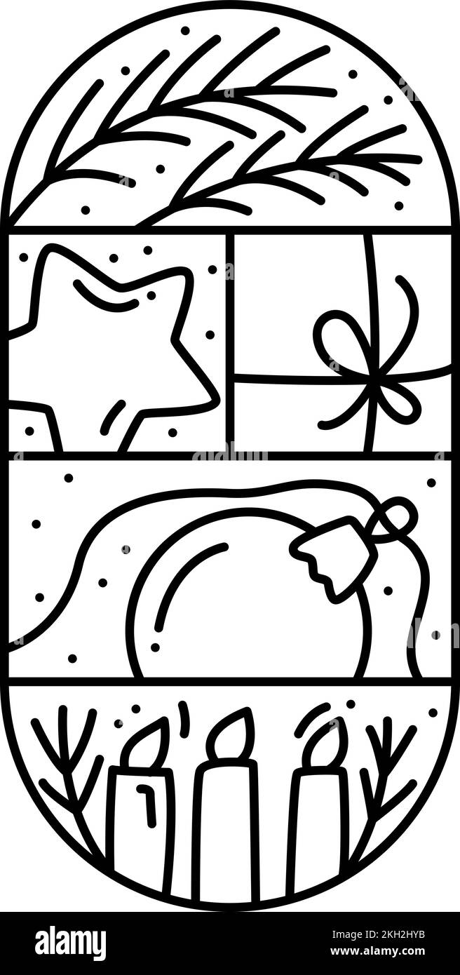 Christmas advent composition snow Stock Vector Images - Alamy