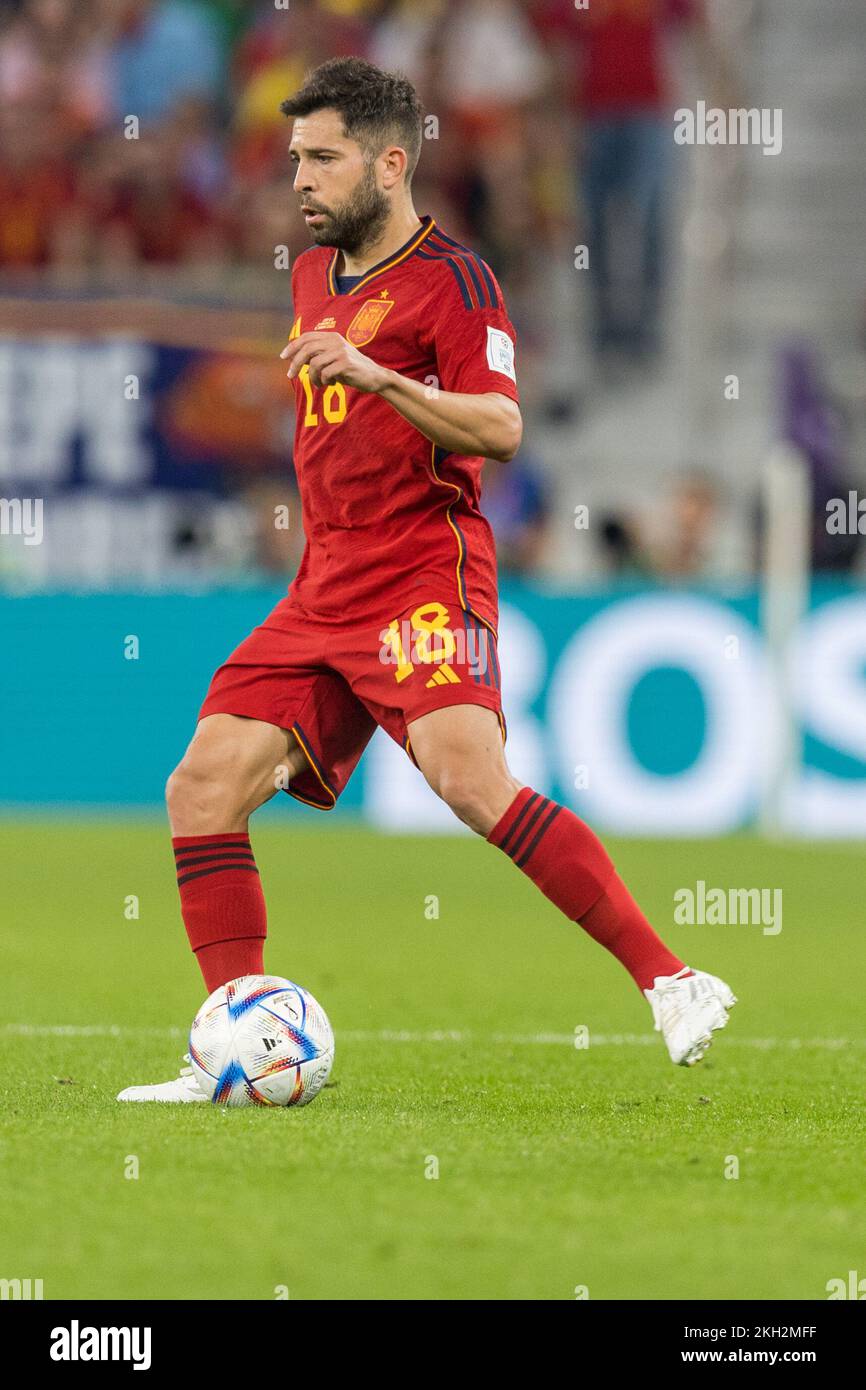 Doha, pilka nozna, Mistrzostwa Swiata, Hiszpania - Kostaryka, N/z Jordi Alba (ESP), fot. Tomasz ...