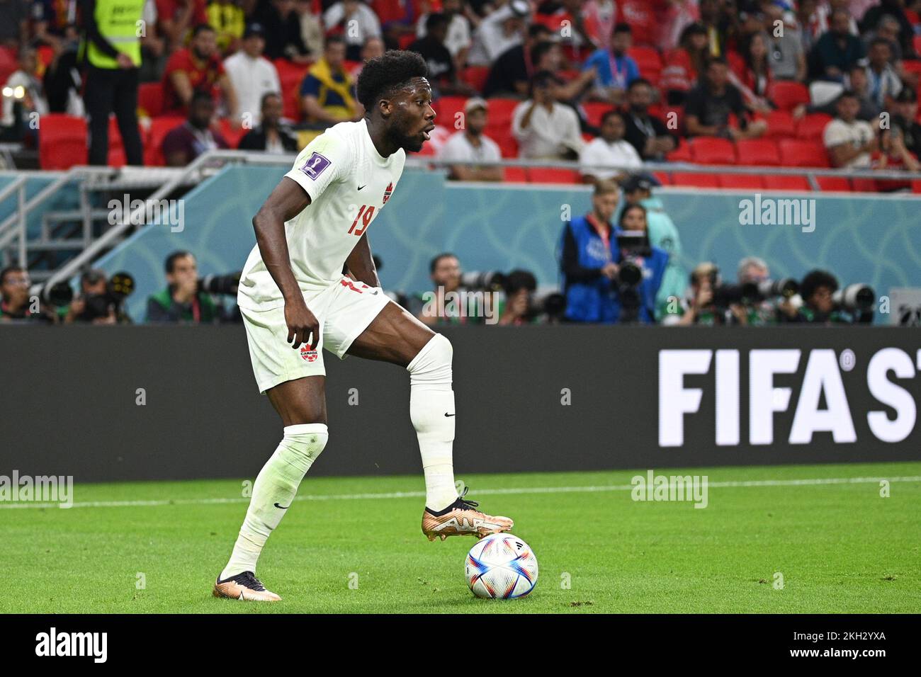Doha, Qatar. 23rd Nov, 2022. Estádio Ahmed bin Ali Alphonso Davies do ...