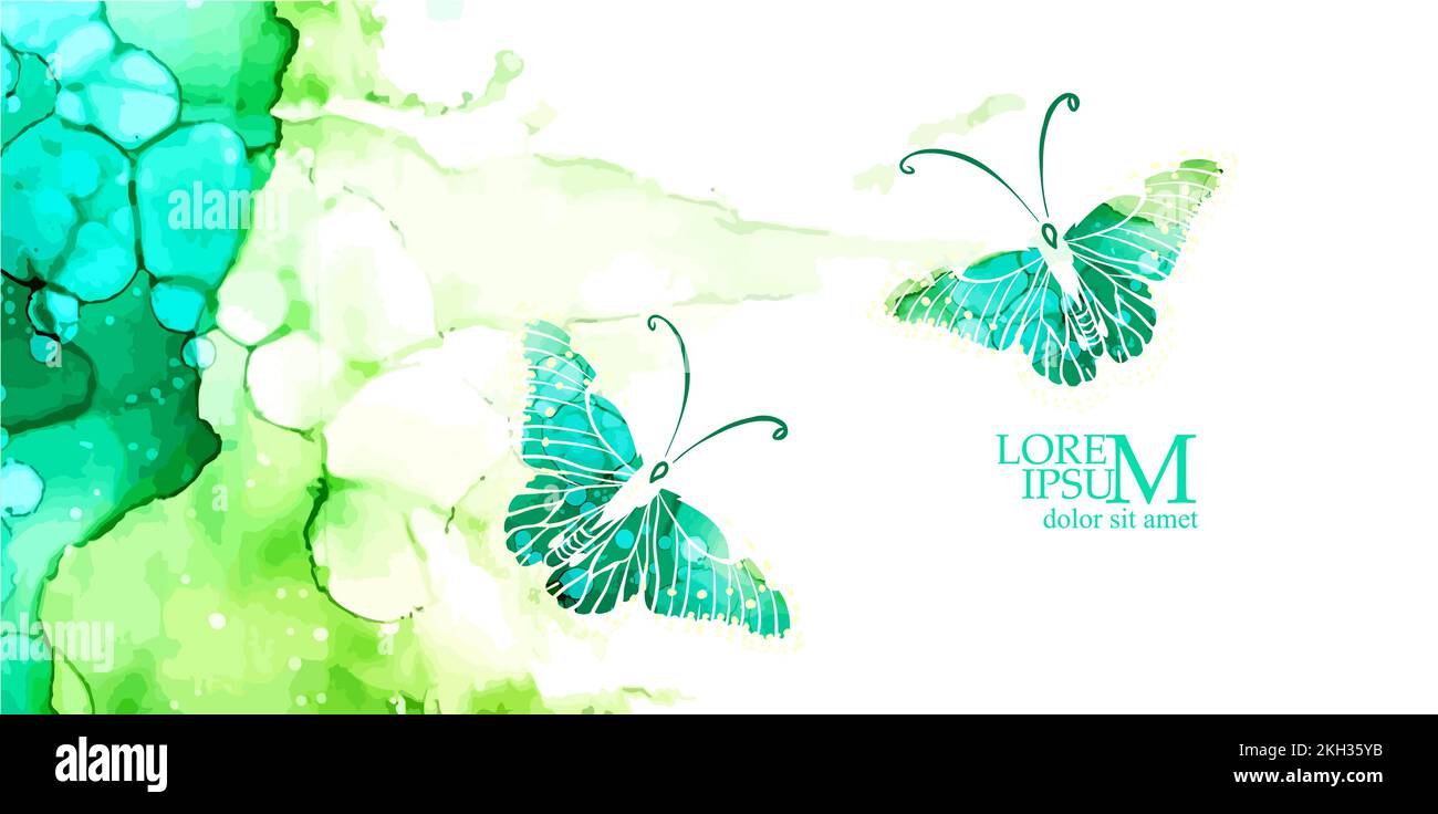 Background With Translucent Butterflies