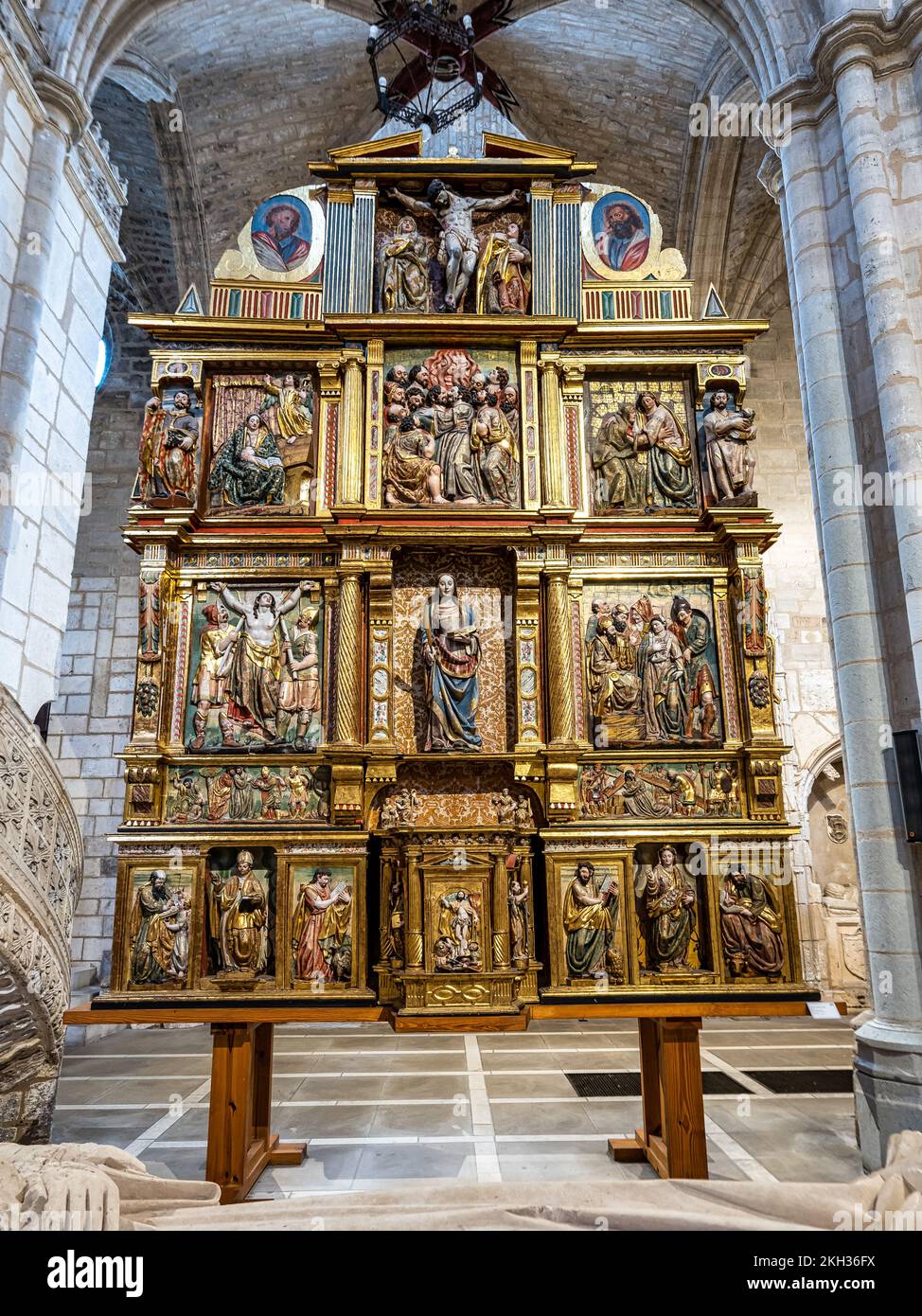 Interior of Iglesia De San Esteban, Church of St. Stephan in Burgos ...