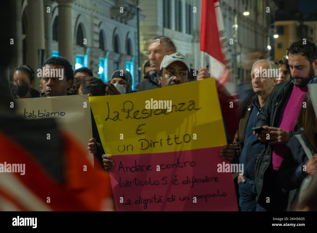 Rome, . 23rd Nov, 2022. 23/11/22 Rome: The Movements for the right to ...