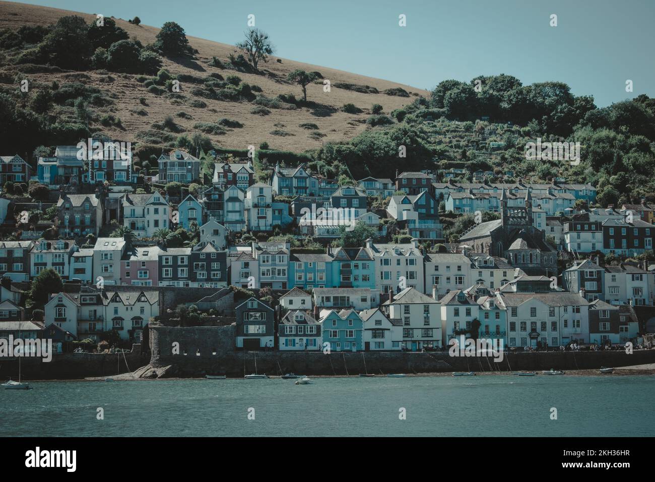 A beautiful view of the coastal town. Dartmouth, Devon UK Stock Photo ...