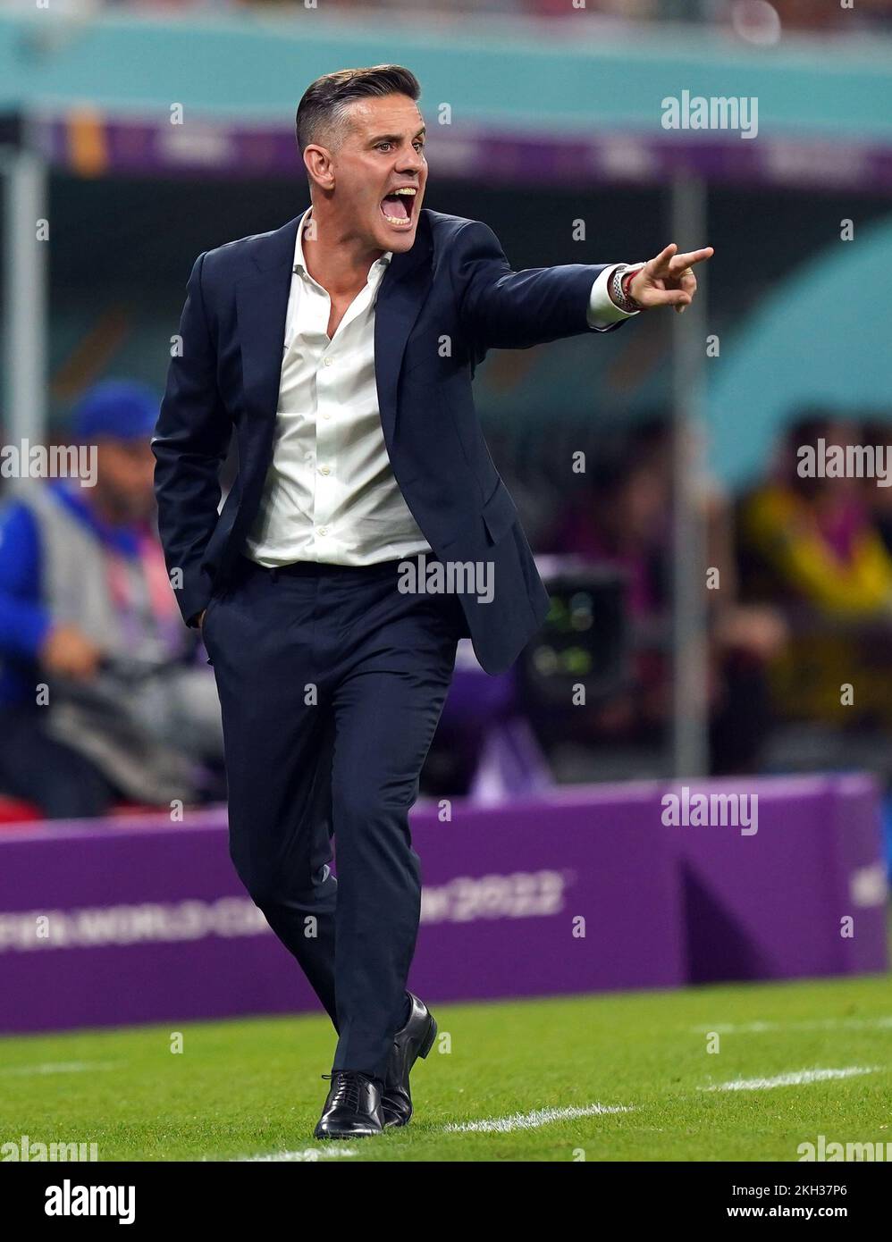 Canada manager John Herdman gestures on the touchline during the FIFA ...