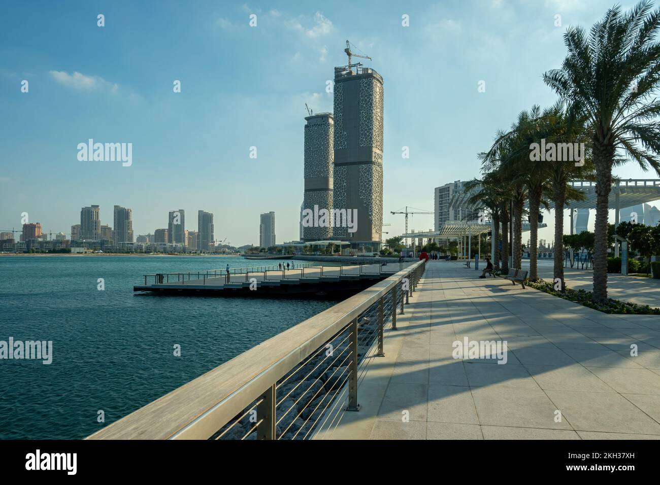 Crescent Tower Katara Hospitality Lusail Marina Park Qatar Stock Photo ...