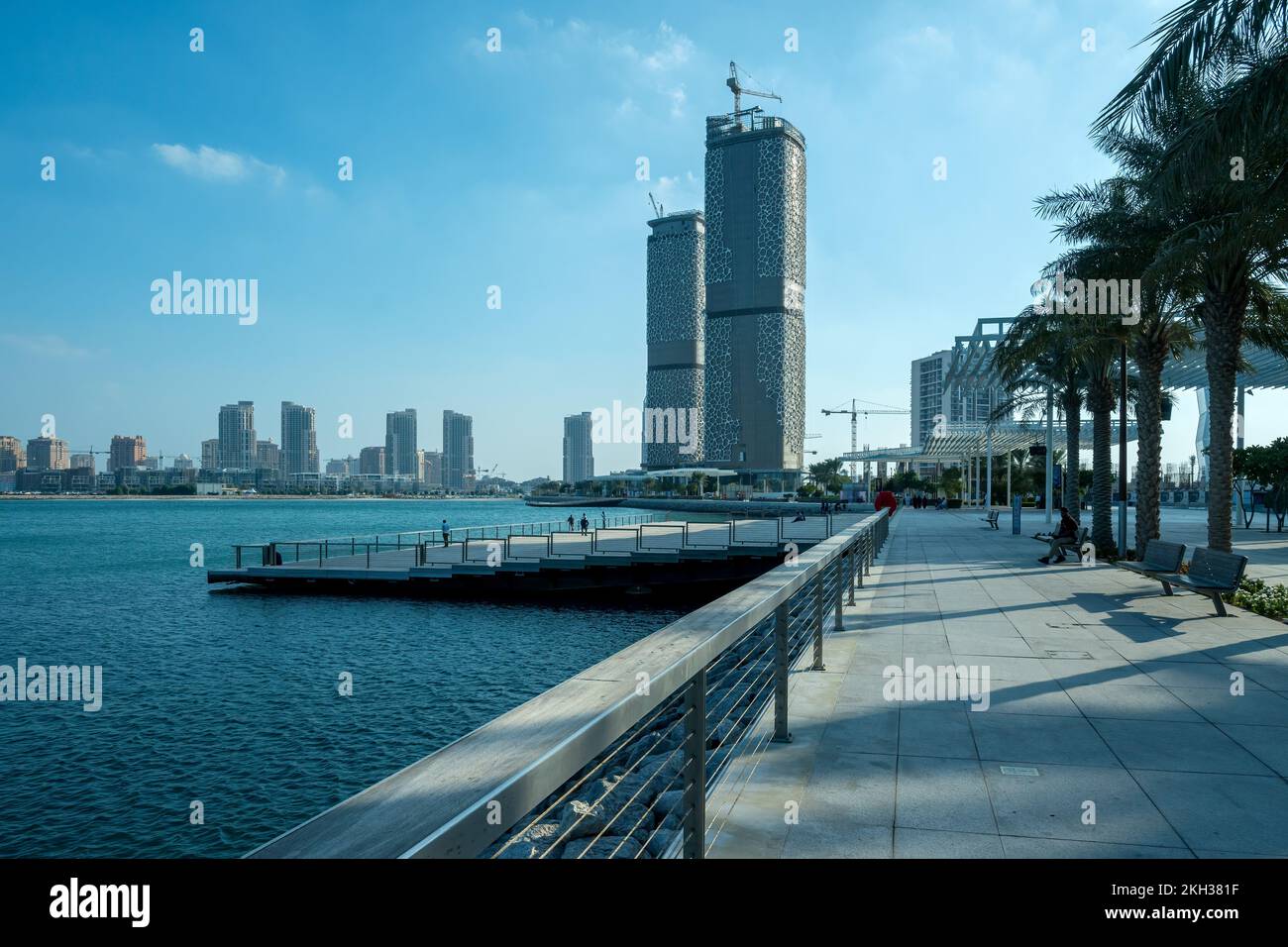 Crescent Tower Katara Hospitality Lusail Marina Park Qatar Stock Photo ...