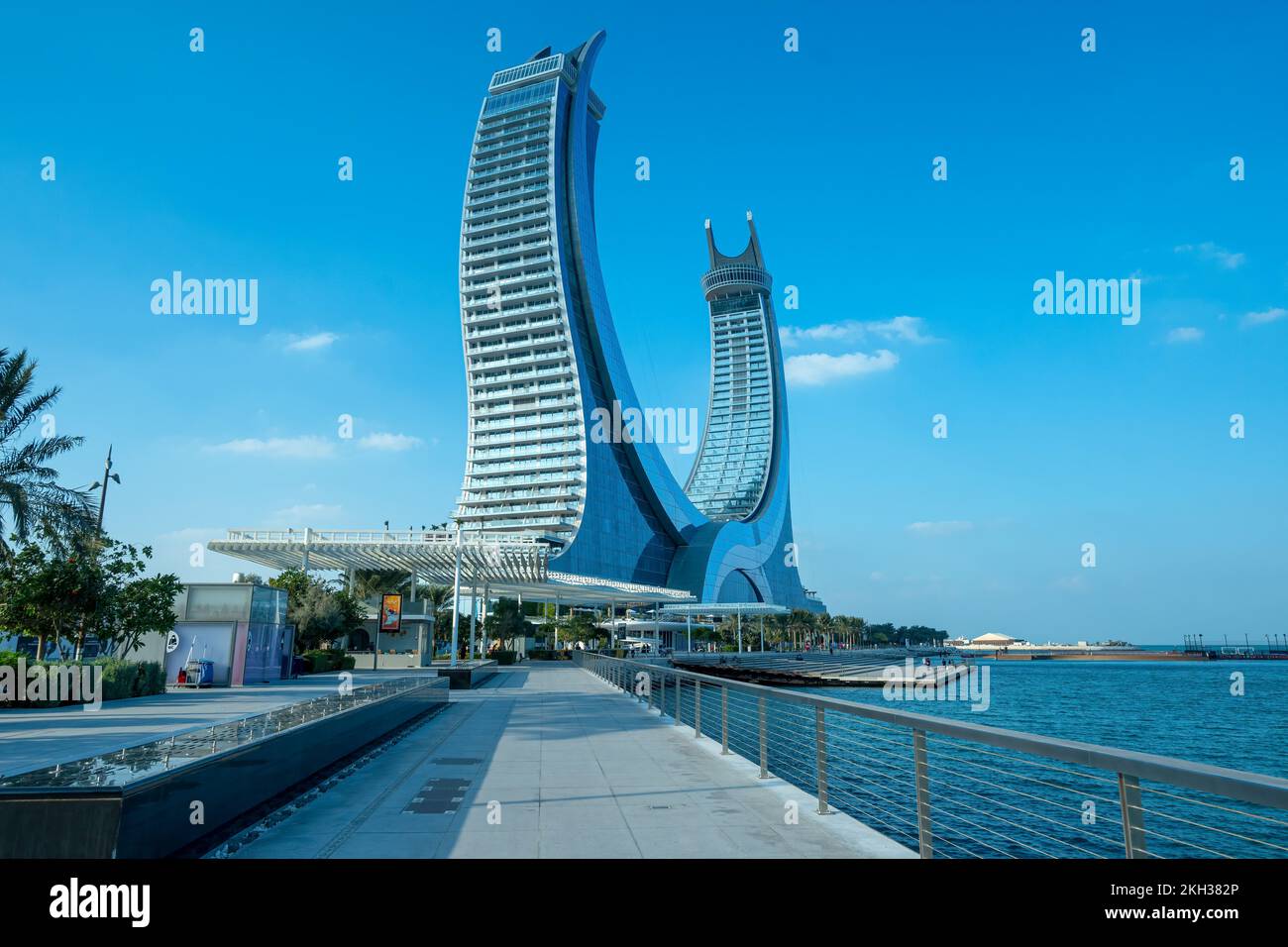 Crescent Tower Katara Hospitality Lusail Marina Park Qatar Stock Photo ...