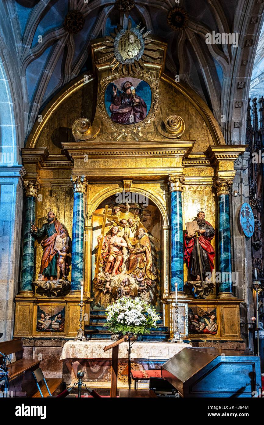 Interior of Saint Mary the Bigger, basilica and church, of plateresque ...
