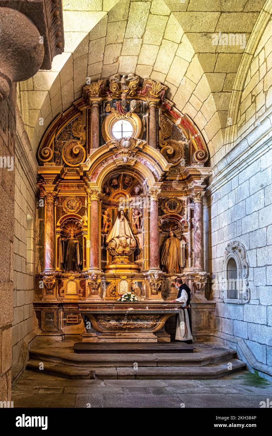 Interior of the monastery of Oseira at Ourense, Galicia, Spain ...