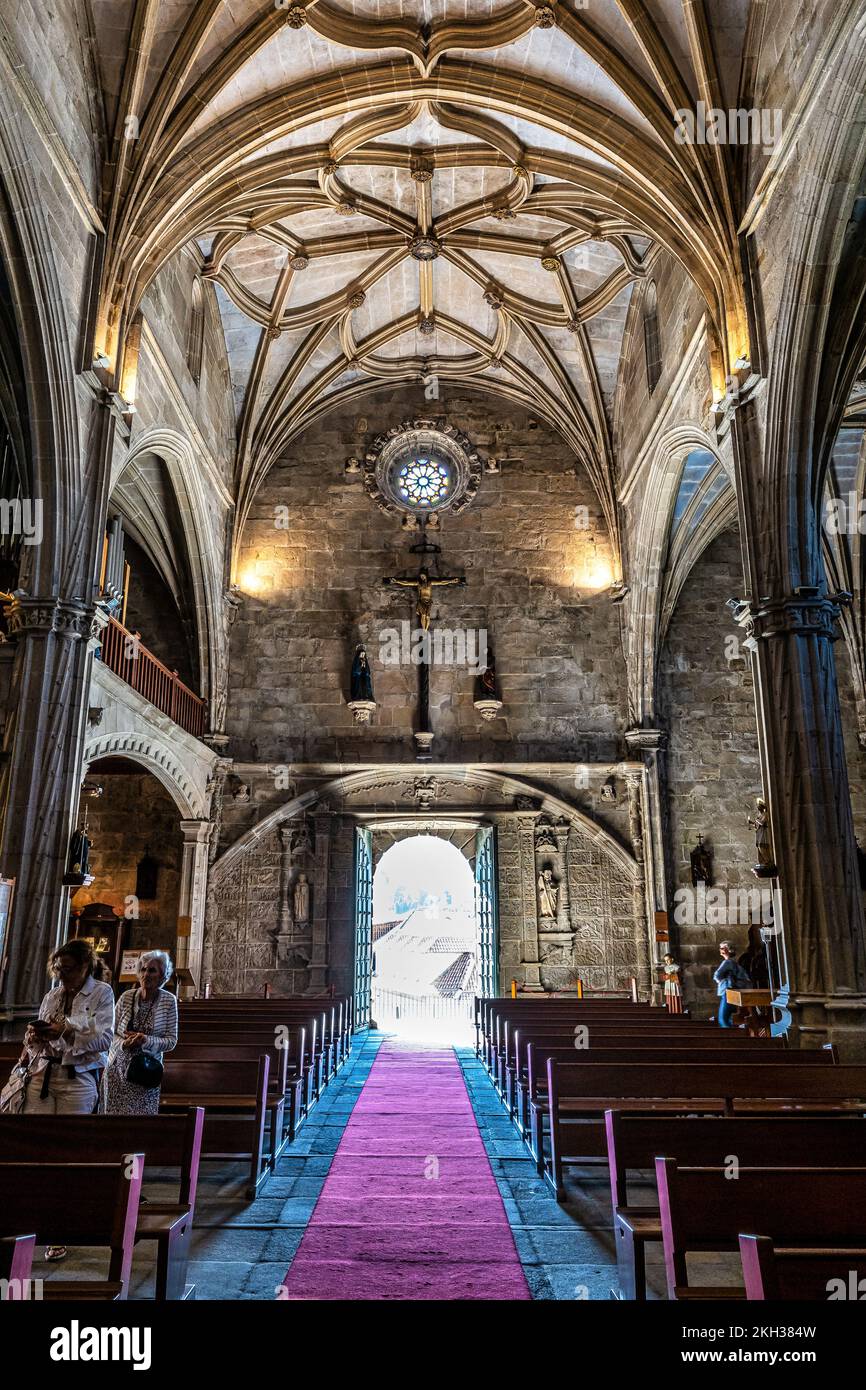 Interior of Saint Mary the Bigger, basilica and church, of plateresque ...