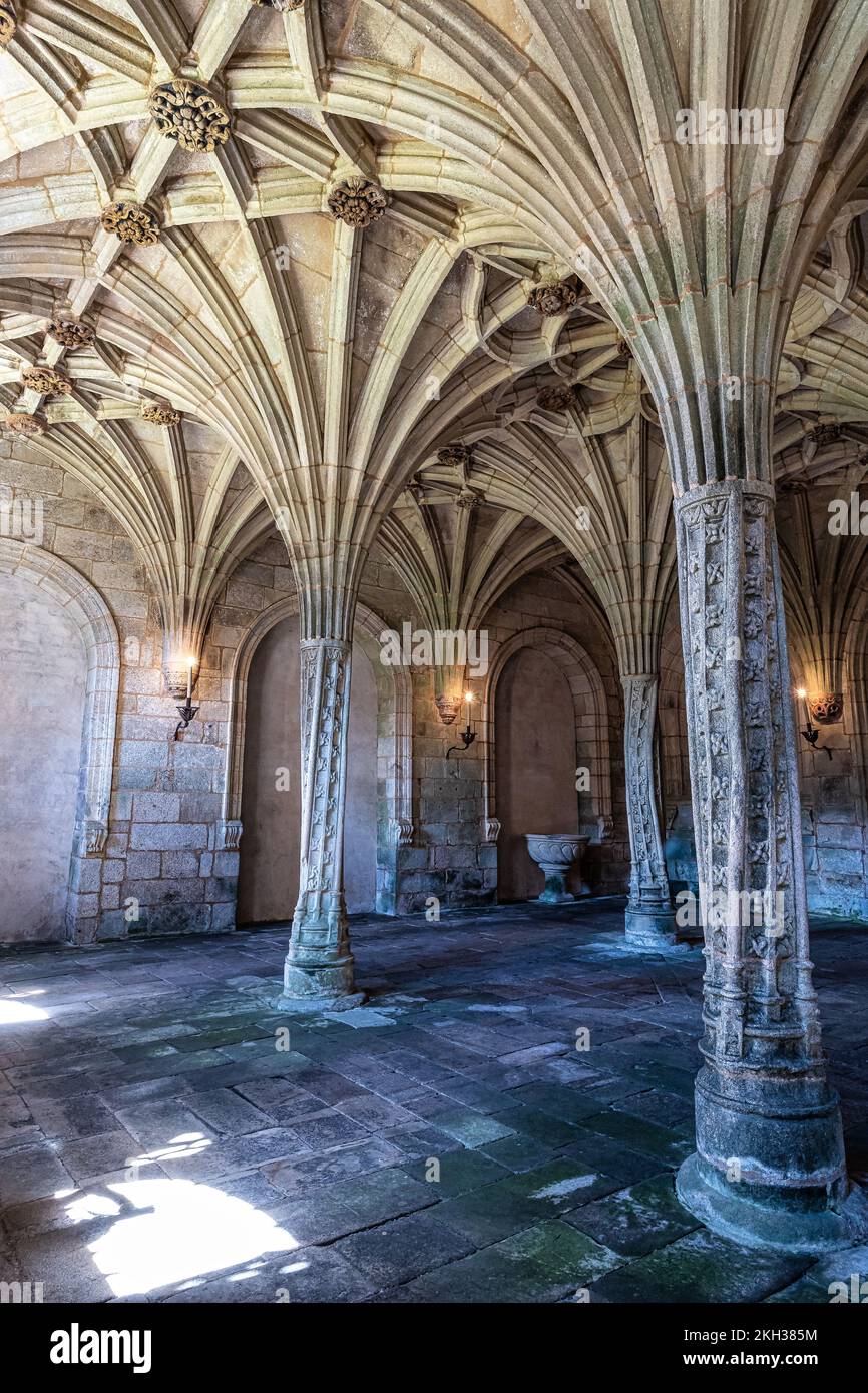 Interior of the monastery of Oseira at Ourense, Galicia, Spain ...