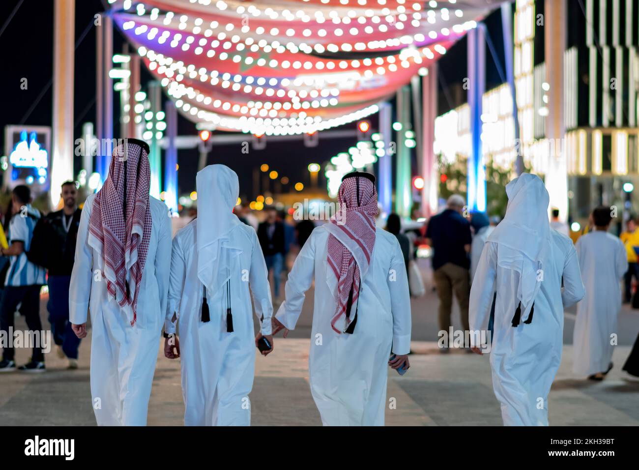 Arab Man Enjoying FIFA Fan Festival in Lusail blueward Qatar Stock ...