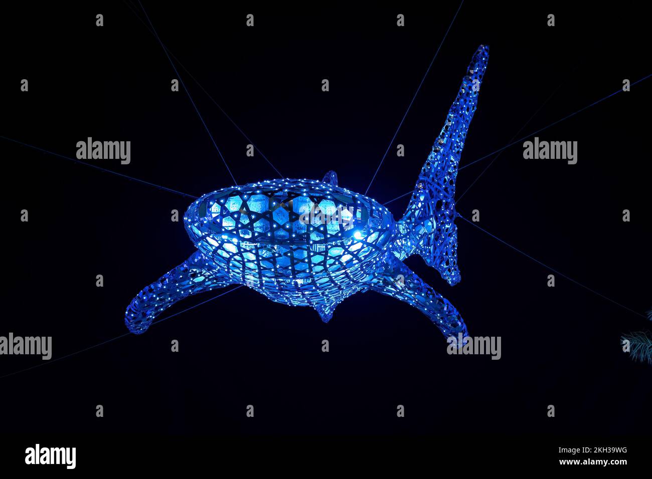 Al Nehem Whale Shark Installation in Lusail Boulevard Stock Photo - Alamy