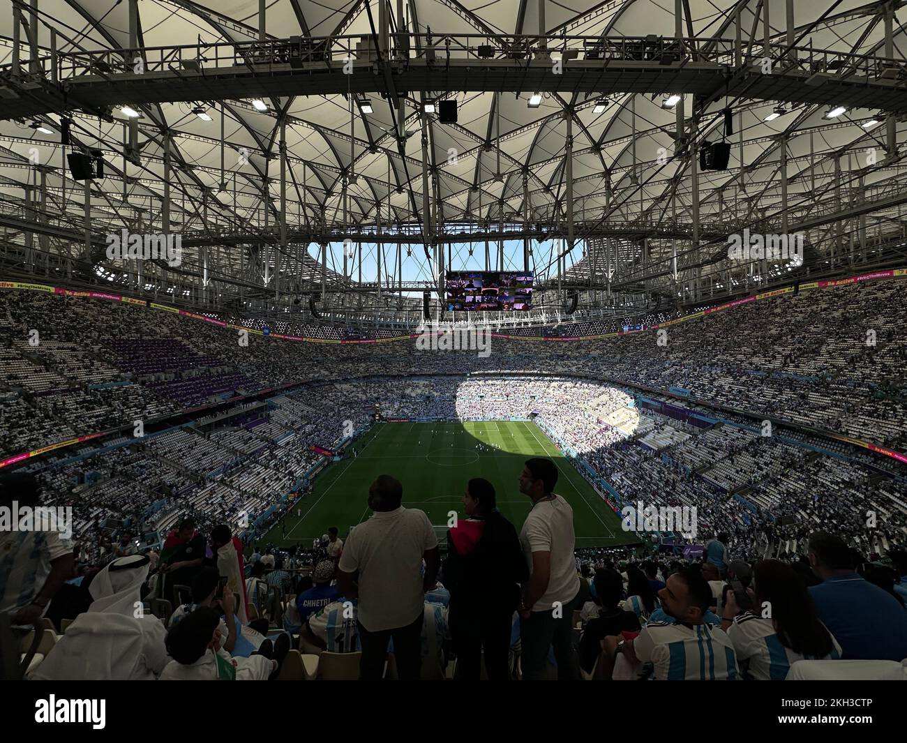 Beautiful view of inside Lusail Stadium. FIFA World cup Qatar 2022 ...