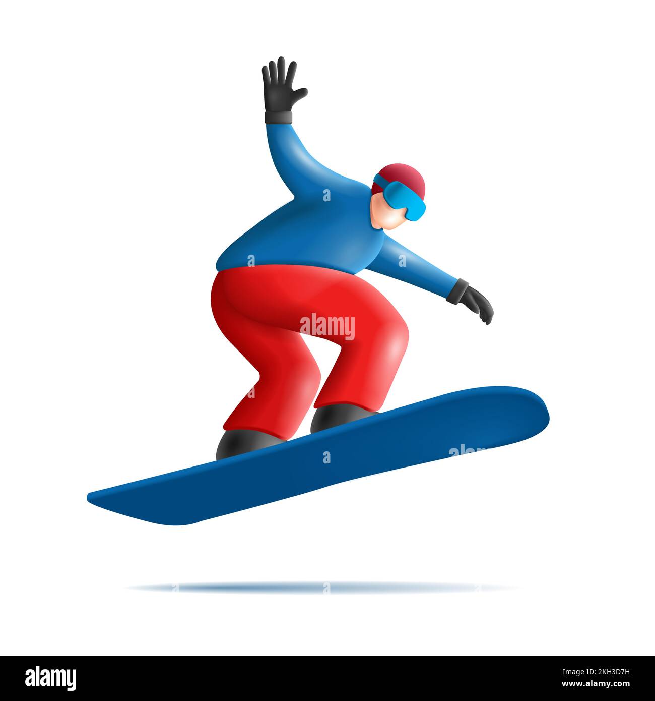 Snowboard jump freestyle Stock Vector Images - Alamy