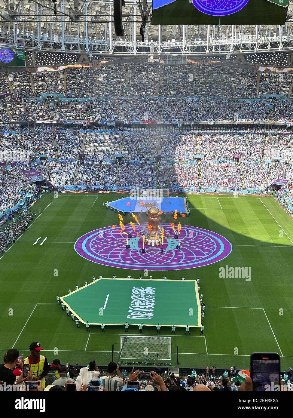 Saudi Spectators in Lusail Stadium after Wining match against Argentine ...