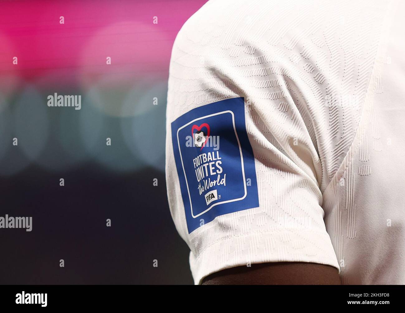 Al Rayyan, Qatar. 23rd Nov, 2022. Football Unites patch on the players ...