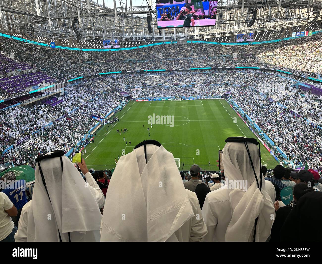 Beautiful view of inside Lusail Stadium. FIFA World cup Qatar 2022 ...