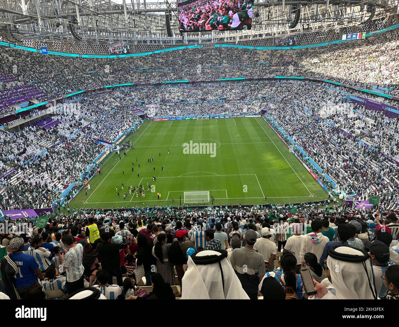 Beautiful view of inside Lusail Stadium. FIFA World cup Qatar 2022 ...
