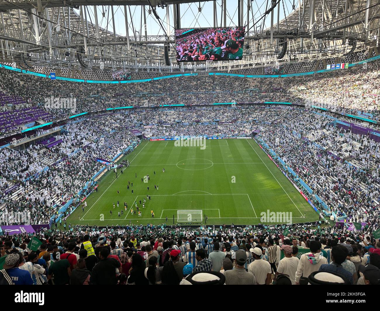 Beautiful view of inside Lusail Stadium. FIFA World cup Qatar 2022 ...
