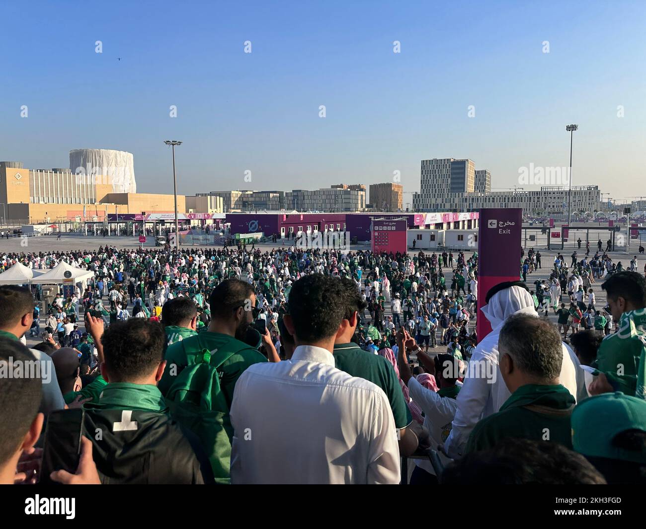 Saudi Spectators in Lusail Stadium after Wining match against Argentine ...