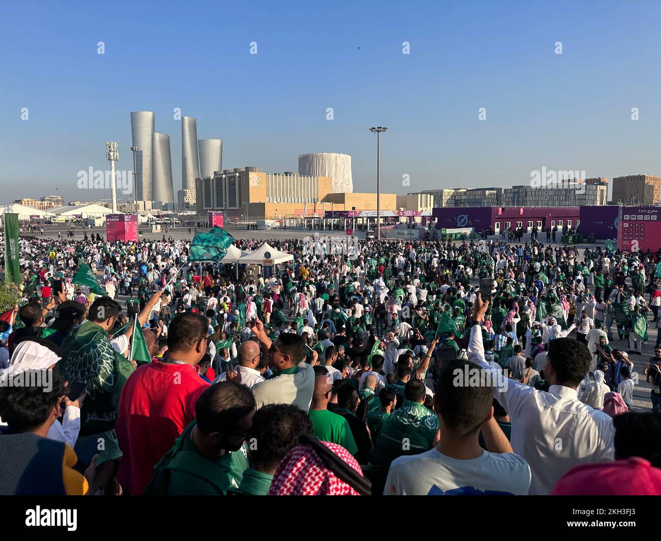 Saudi Spectators in Lusail Stadium after Wining match against Argentine ...