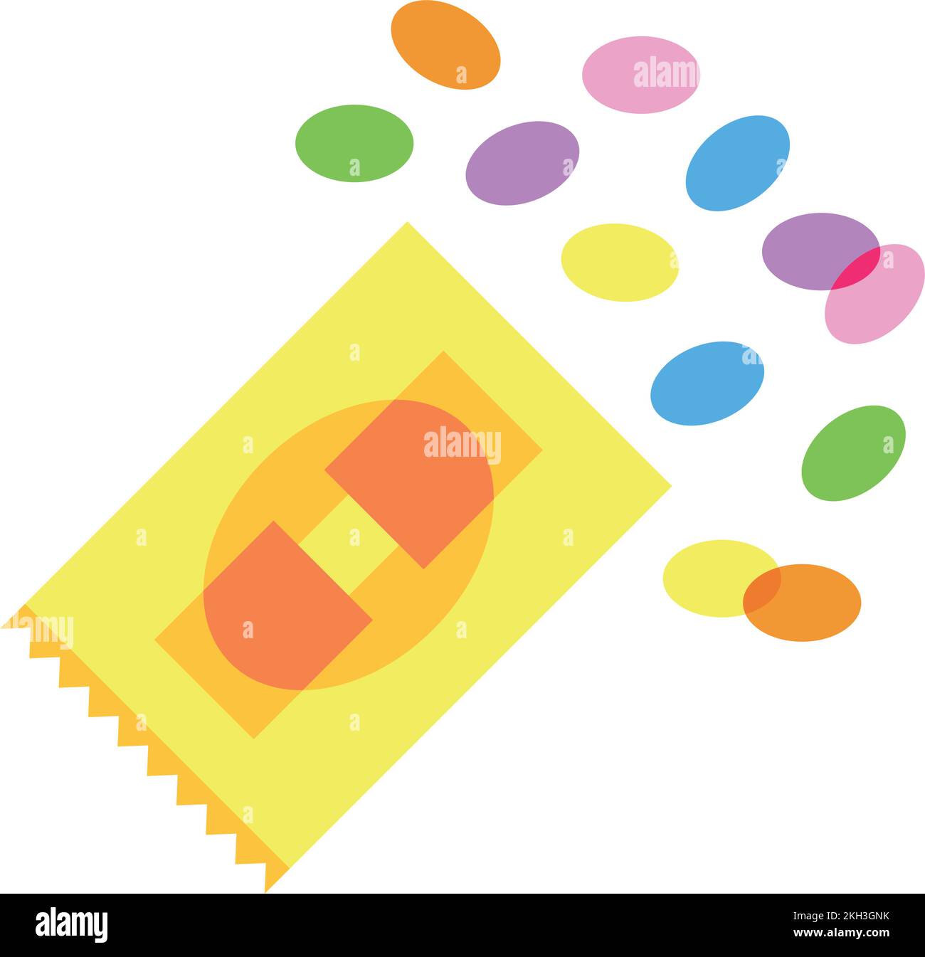 Isolated Colored Candy Sheer Flat Icon Vector Stock Vector Image And Art 8119