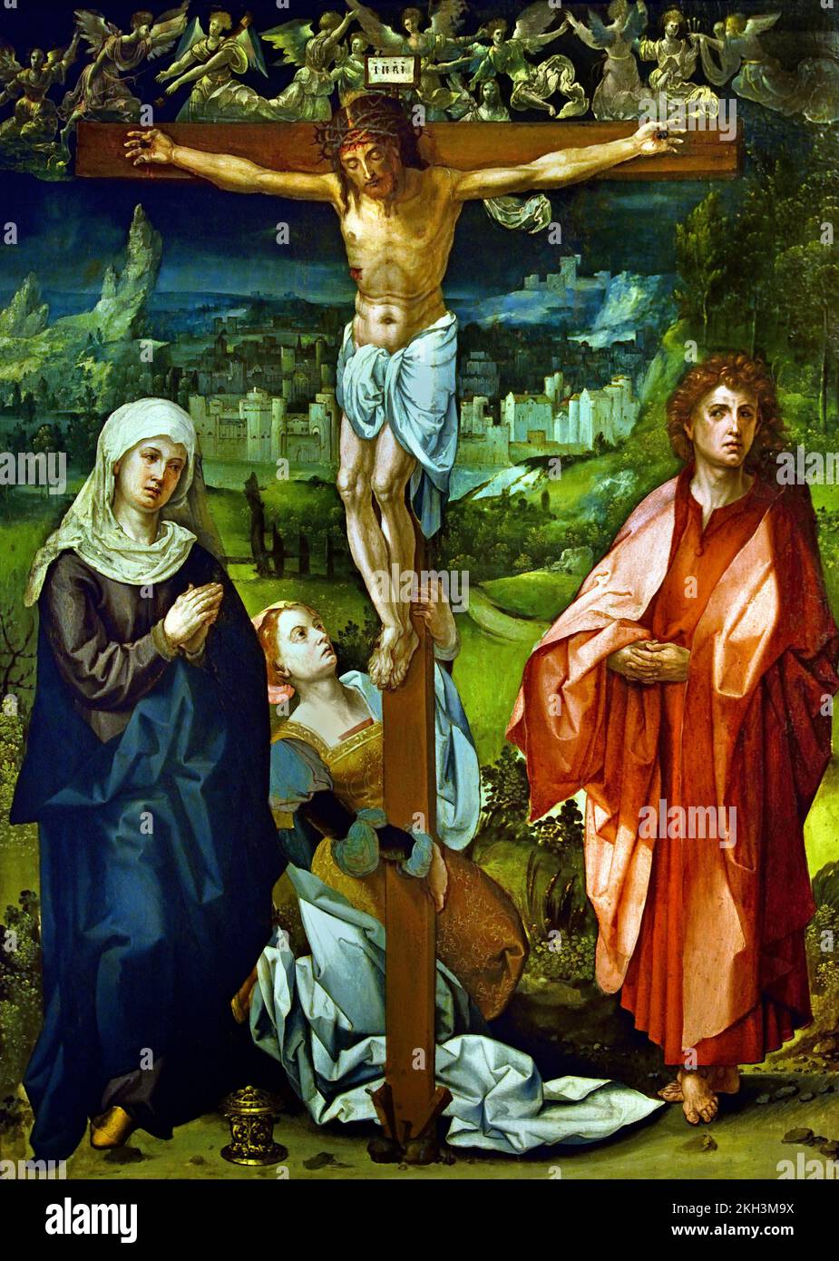 Christ on the Cross by Pieter Cock Van Aelst 16th century Painter, Pieter Coecke van Aelst (1502 ...