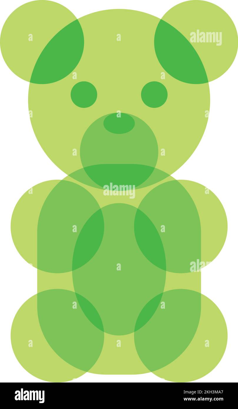 Isolated green gummy bear candy sheer flat icon Vector Stock Vector Image & Art - Alamy