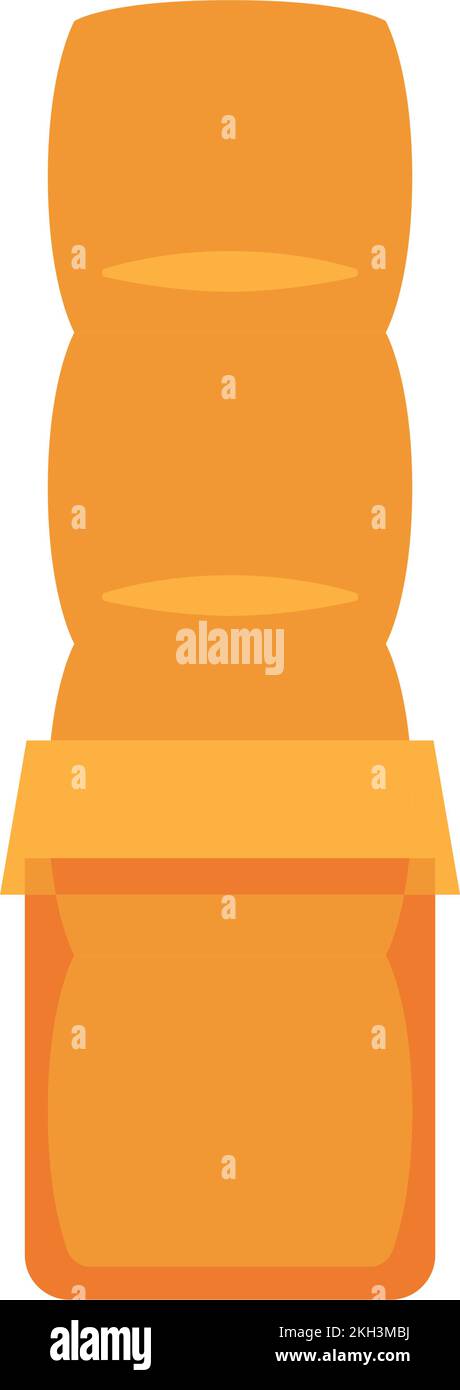 Isolated orange chocolate bar candy sheer flat icon Vector Stock Vector ...