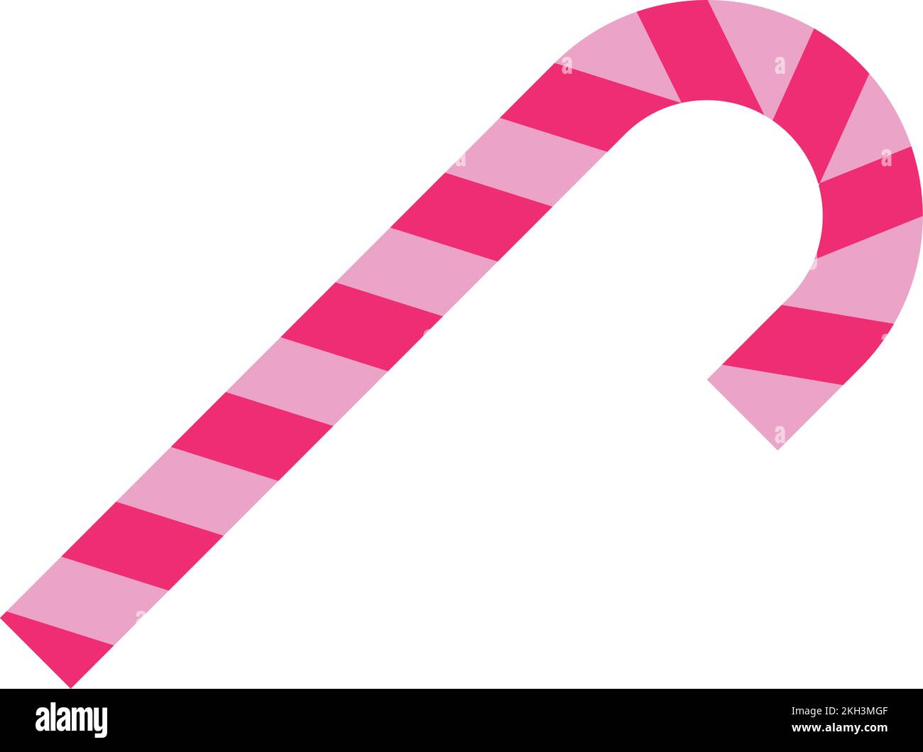 Isolated christmas candy cane sheer flat icon Vector Stock Vector Image ...